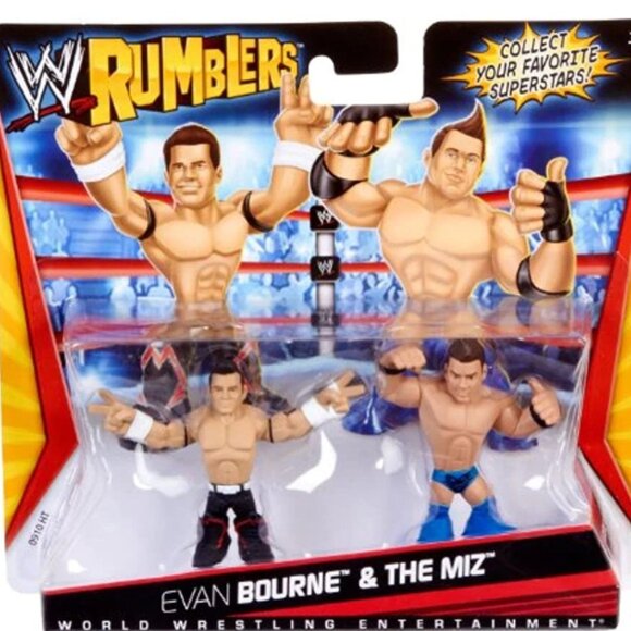 Mattel | Toys | Wwe Rumblers Evan Bourne The Miz Wrestling Mini Action ...